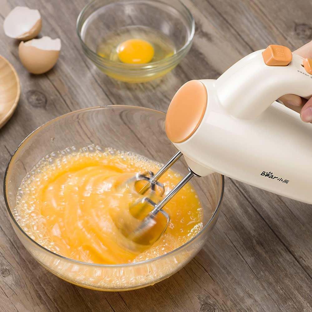 Bear Hand Mixer Electric DDQ-B01K1 125W Ultra Power Stand-up Kitchen Handheld Mixers with 2 Beaters/5-Speed Adjustment for Whipping Mixing Cookies/Brownies/Cakes 220V