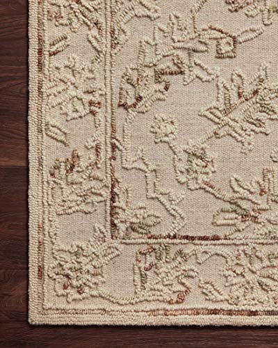 Loloi II Halle Collection HAE-02 Natural/SAGE, Traditional 5'-0" x 7'-6" Area Rug