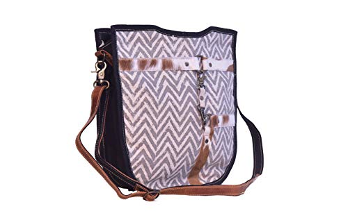 Bhrayna-Bags Hairon Strip On Rug Shoulder Bag Handbag