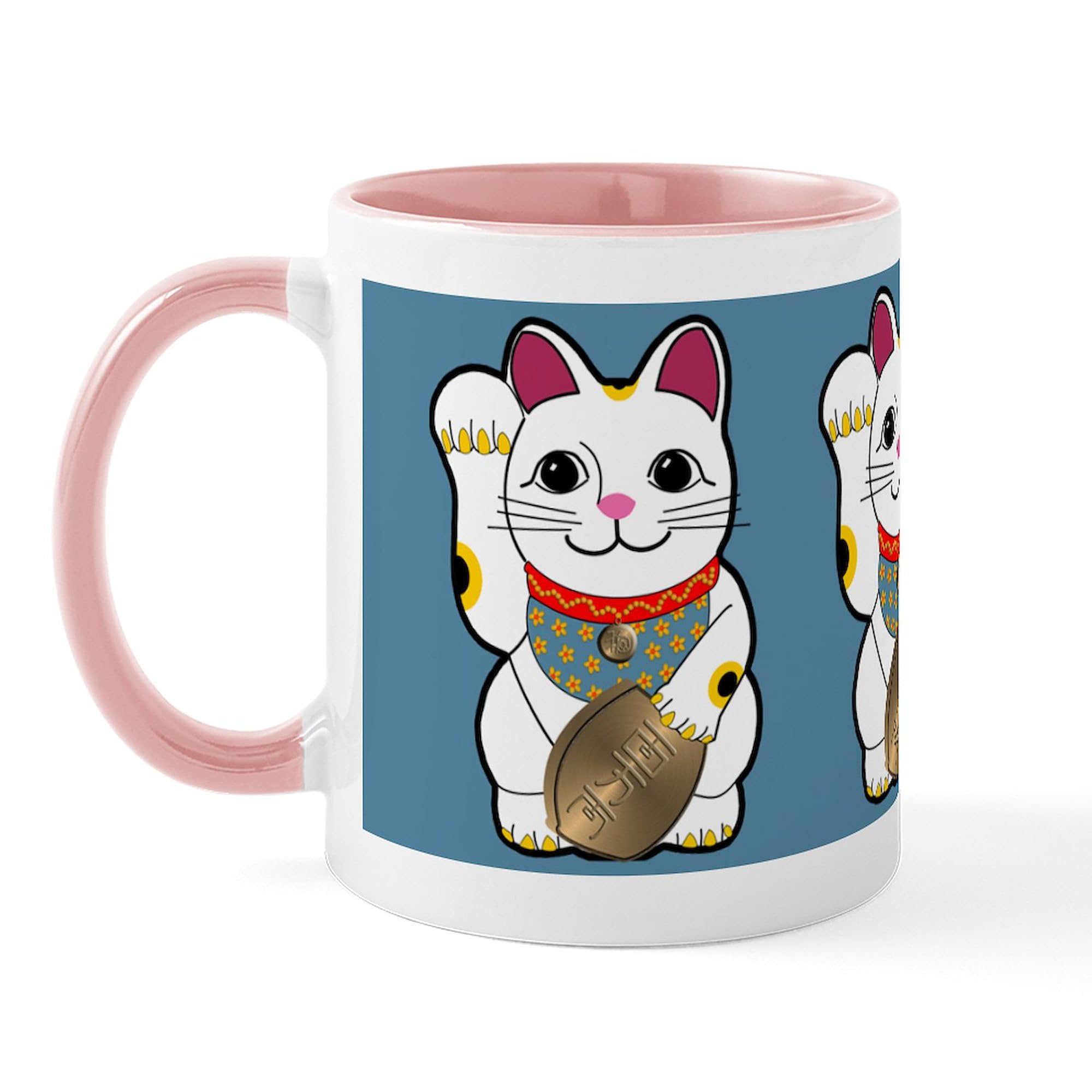 CafePress White Maneki Neko Mug Ceramic Coffee Mug, Tea Cup 11 oz