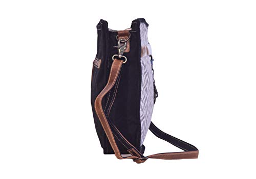 Bhrayna-Bags Hairon Strip On Rug Shoulder Bag Handbag