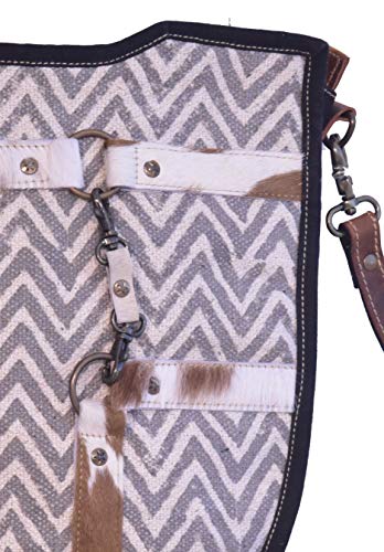 Bhrayna-Bags Hairon Strip On Rug Shoulder Bag Handbag