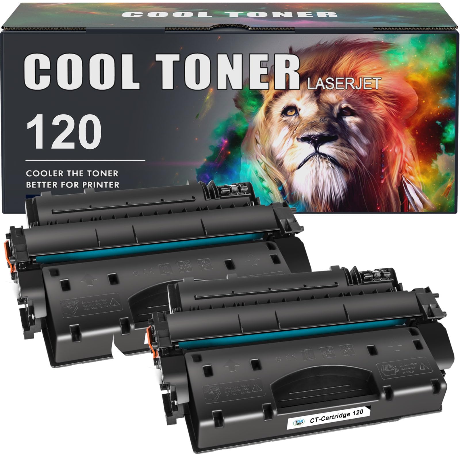 Cool Toner Compatible Toner Cartridges Replacement for Canon 120 cartridges 120 CRG-120 Canon imageCLASS D1120 D1550 D1150 D1320 D1350 D1520 D1100 D1370 D1180 D1170 MF6680DN MF417dw (Black, 2-Pack)