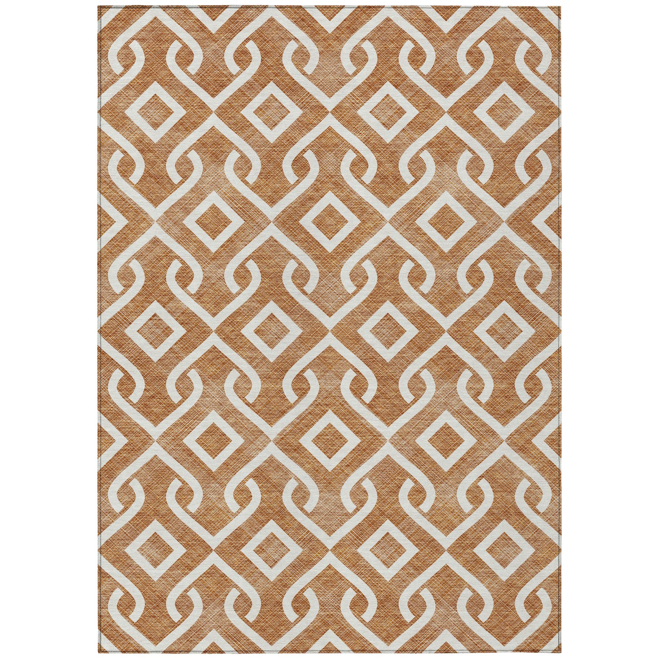 Addison Rugs Chantille ACN621 Paprika 9' x 12' Indoor Outdoor Area Rug, Easy Clean, Machine Washable, Non Shedding, Bedroom, Living Room, Dining Room, Kitchen, Patio Rug