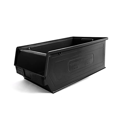 12 Pack Small Storage Bin, Wall Mount Storage, Hanging and Stacking Bin, Freestanding | 20β x 12β x 8β Plastic Container | Black | Zeus 4PLZ06 StorageCompat