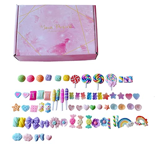 200 Pcs Charms Cute Set, Mixed Resin Charms Bulk Set Ornament Scrapbooking (200)