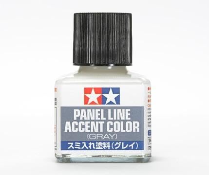 Tamiya America, Inc Panel Line Accent Color, 40ml Grey, TAM87133