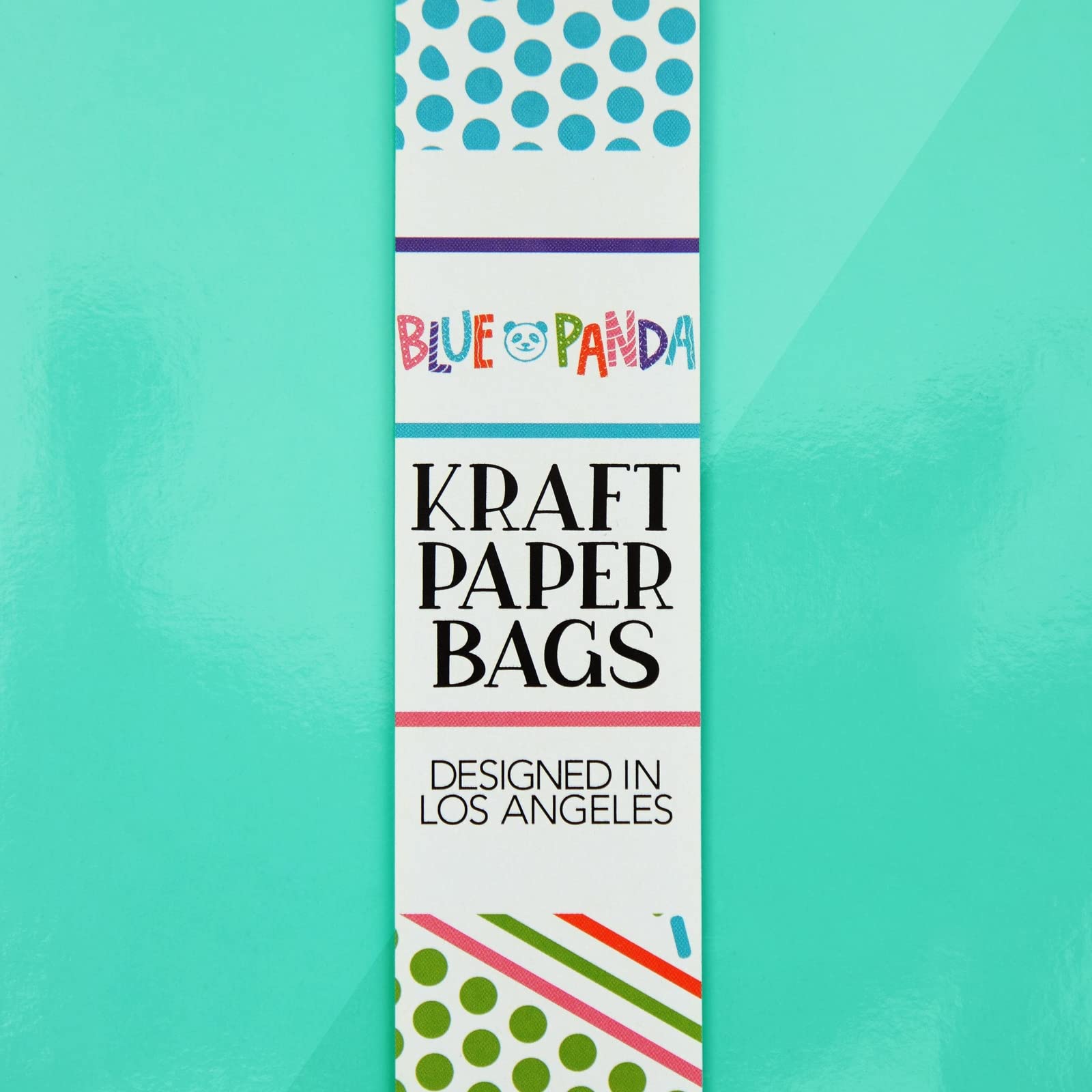 BLUE PANDA Small Teal Party Favor Gift Bags with Handles, Tissue Paper (5.5 x 7.9 In, 20 Pack)