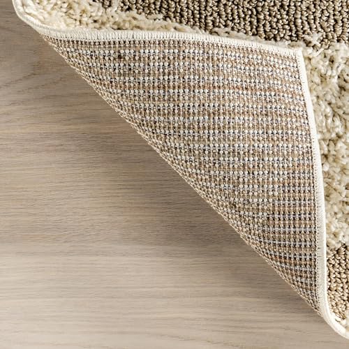 nuLOOM Carolyn Modern Shag Area Rug - 9x12 Shag Area Rug Transitional Cream Rugs for Living Room Bedroom Dining Room Nursery
