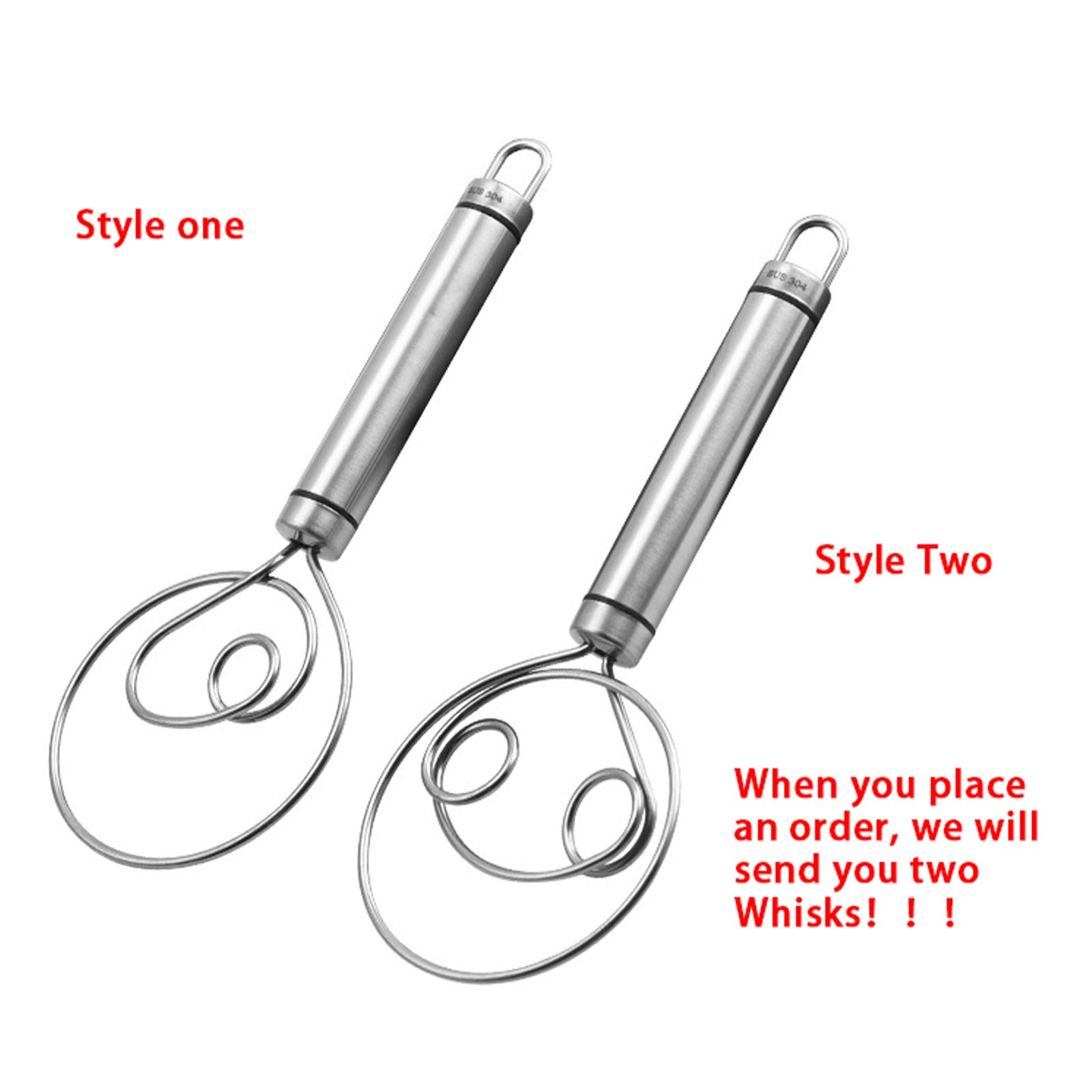 2 Pack Wisk Kitchen Tool,Pizza Dough Mixer Dutch Dough Whisk For Baking Cake Dessert Sourdough Pizza and Pastry,Artisian Blender