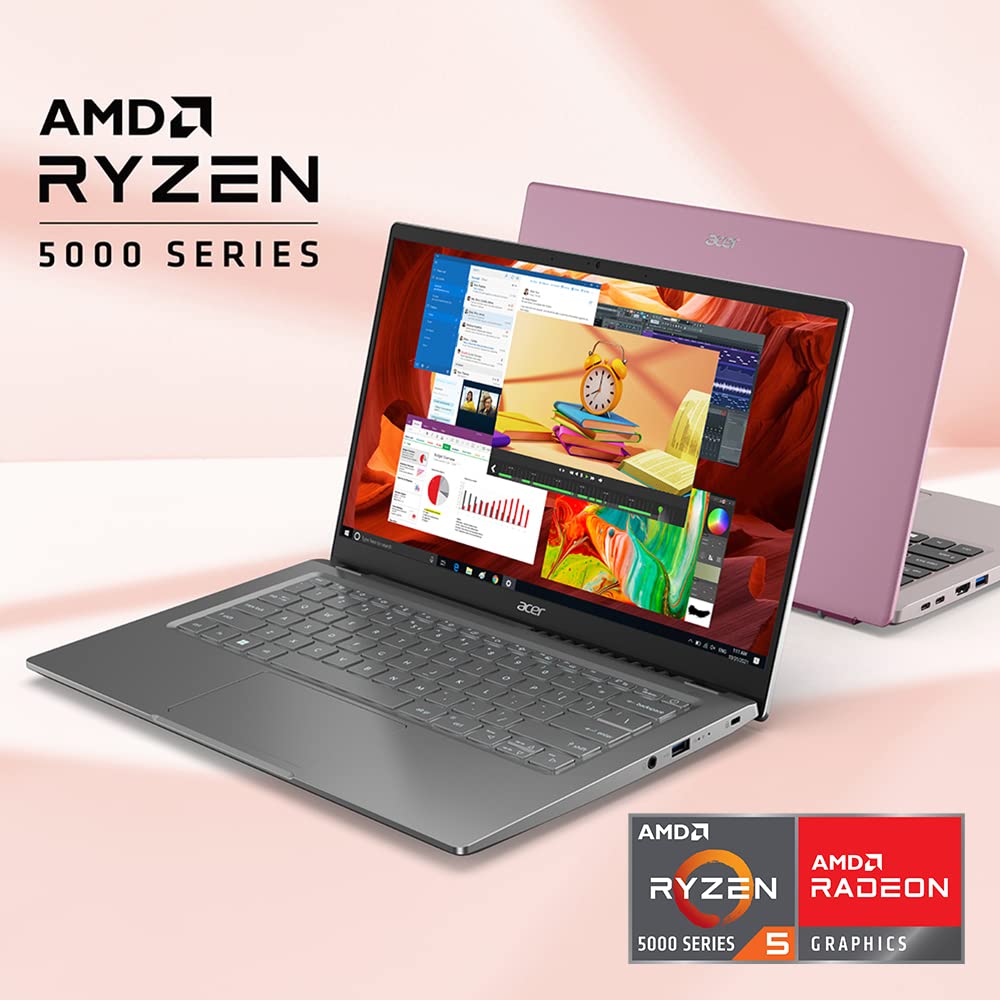 Acer Swift 3 SF314-44-R3ZM Laptop | 14" Full HD IPS | 100% sRGB | AMD Ryzen 5 5625U Hexa-Core Processor | AMD Radeon Graphics | 16GB LPDDR4X | 512GB SSD | Wi-Fi 6E | Backlit Keyboard | Windows 11