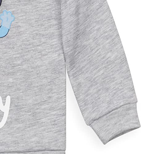 Bluey Toddler Boys Fleece Hoodie and Pants Outfit Set Grey/Blue 3T