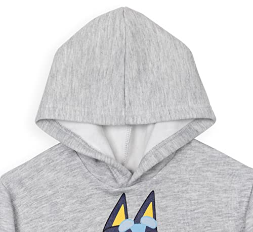 Bluey Toddler Boys Fleece Hoodie and Pants Outfit Set Grey/Blue 3T
