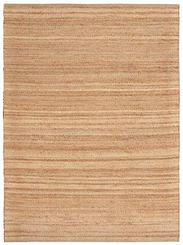 Antep Rugs Natural 8x10 Indoor Hand Woven Fiber Jute Area Rug (Natural, 7'10" x 10')