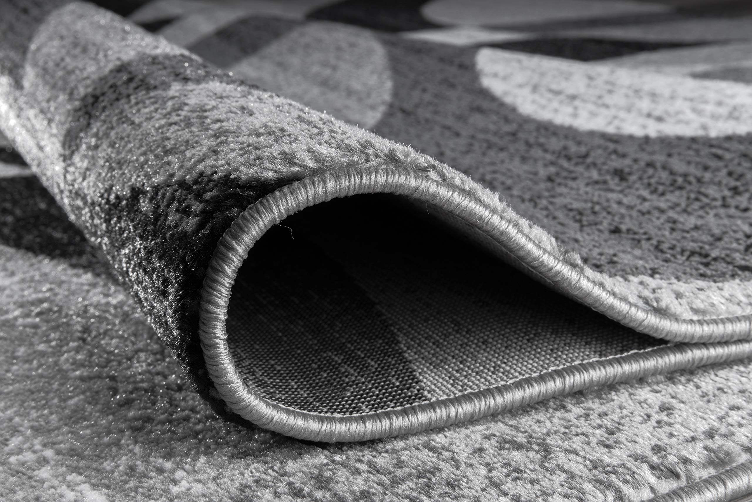 Rugshop Contemporary Abstract Circles Perfect for high Traffic Areas of Your Living Room,Bedroom,Home Office,Kitchen Area Rug 7'10" x 10'2" Gray