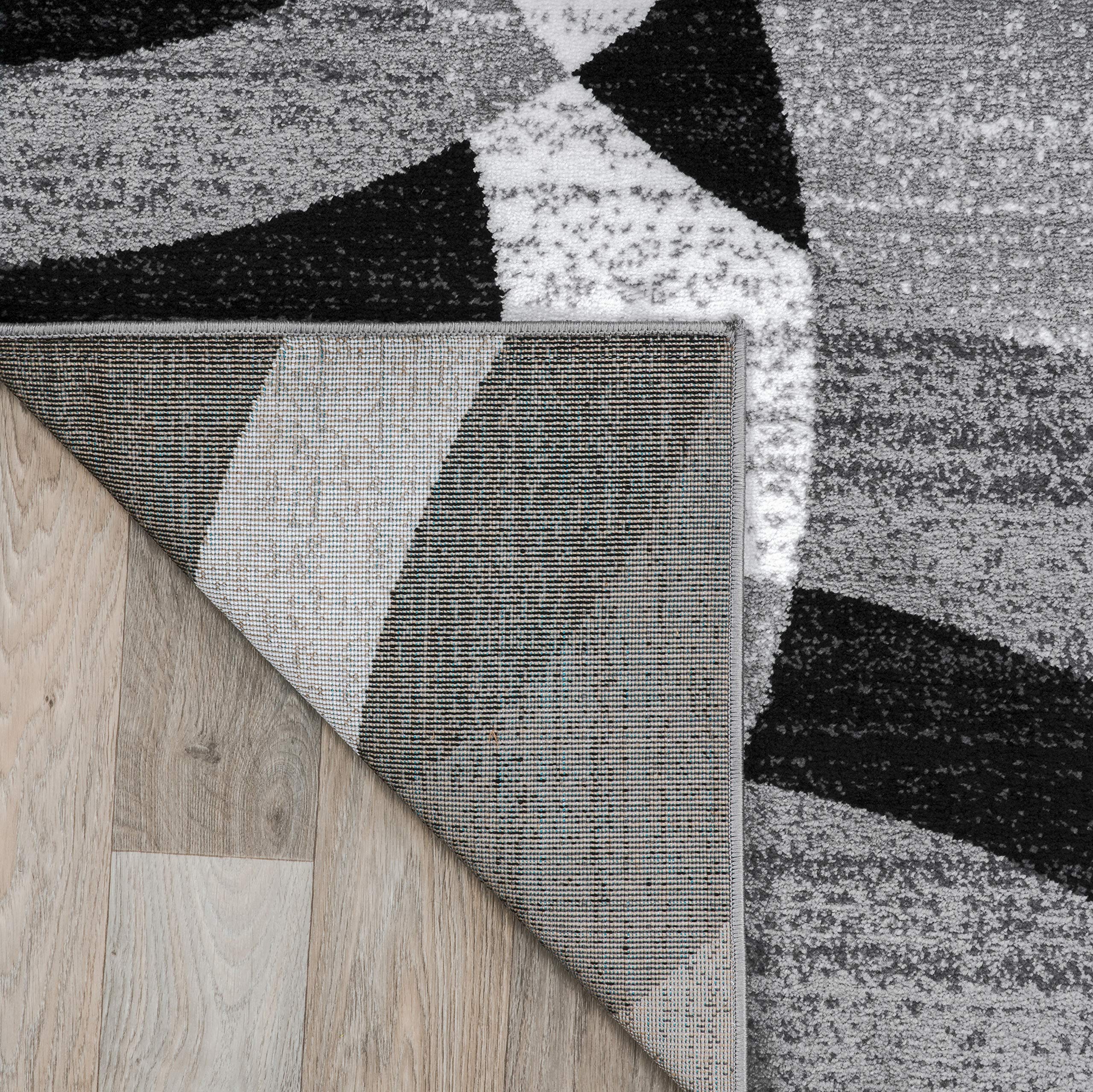 Rugshop Contemporary Abstract Circles Perfect for high Traffic Areas of Your Living Room,Bedroom,Home Office,Kitchen Area Rug 7'10" x 10'2" Gray