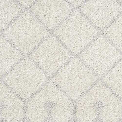Nourison Astra Machine Washable Moroccan Ivory 9' x 12' Area Rug, Easy Clean, Non Shedding, Bed Room, Living Room, Dining Room, Kitchen (9x12)