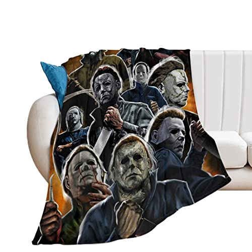 Horror Movie Blanket Collage Art Throw Blanket Warm Plush Cozy Soft Blankets for Chair/Bed/Couch/Sofa Home 40"Ć50"