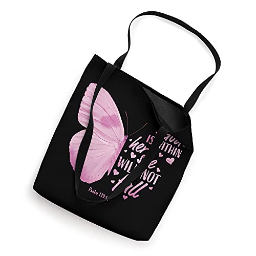 God Is Within Her She Will Not Fall Christian Sayings Women Tote Bag