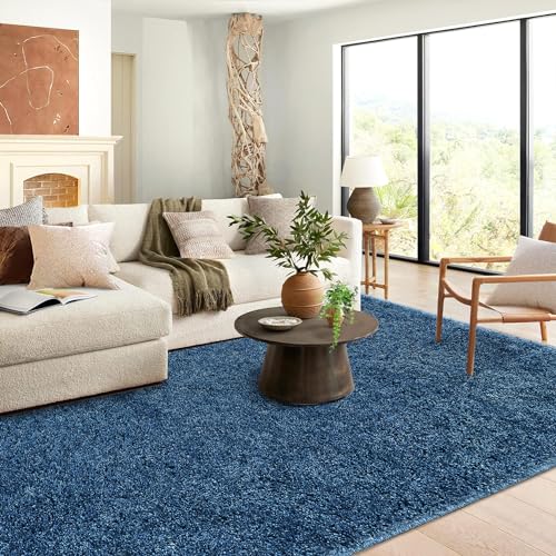 IMINROME Area Rugs 9x12 Modern Plush Large Rug Solid Rug Super Soft Rug Fluffy Shag Carpet Large Fuzzy Plush Throw Rug,Large Shaggy Floor Big Carpets for Bedroom Kids Home Decor
