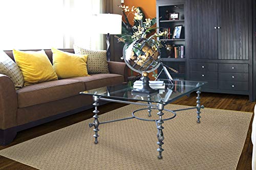 Garland Rug Town Square Beige Tan 9' x 12' Non Slip Area Rug for Living Rooms & Hallways, Stylish & Durable for High-Traffic Areas