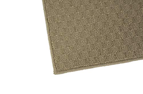 Garland Rug Town Square Beige Tan 9' x 12' Non Slip Area Rug for Living Rooms & Hallways, Stylish & Durable for High-Traffic Areas