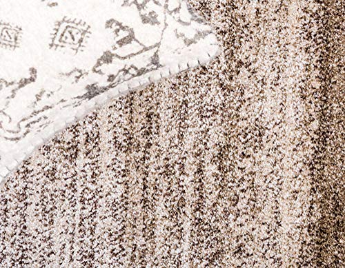 Unique Loom Del Mar Collection Area Rug - Abigail (9' x 12' Rectangle, Beige/ Ivory)