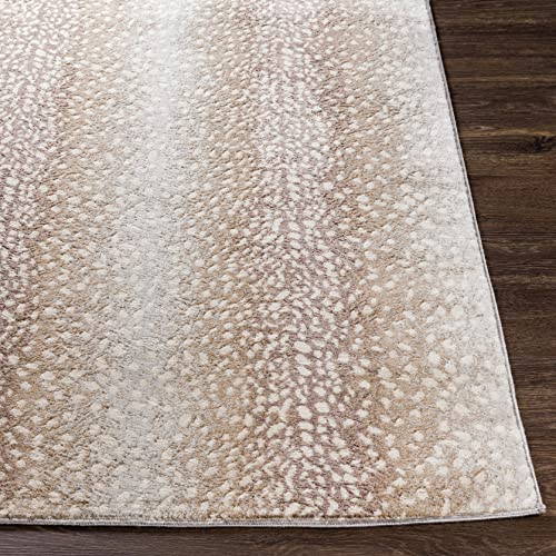 Artistic Weavers Pablo Antelope Print Area Rug,5'3" x 7'1",Camel/Light Gray