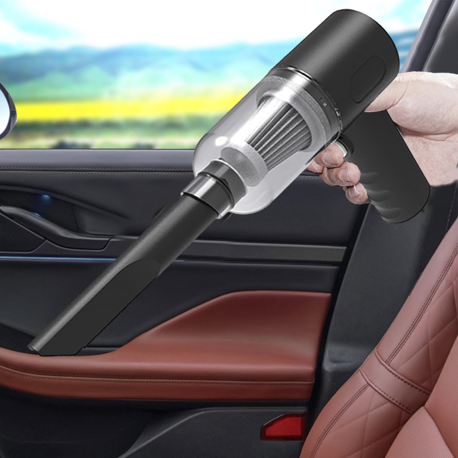 LADIGASU Car Vacuum Cleaner Cordless, Vacuum Cleaners for Car 120w Powerful Suction Small Car Vacuum Cleaner Mini Dusts Buster with USB Portable Vacuum Cleaner