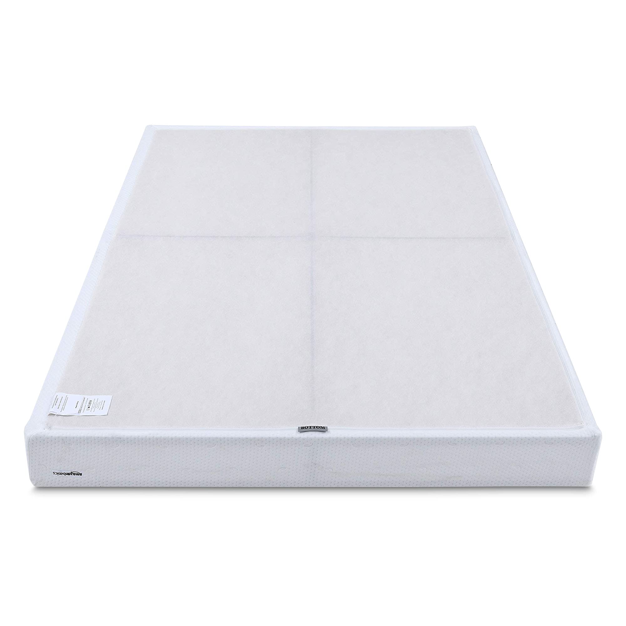 Amazon Basics Smart Box Spring Bed Base, 7-Inch Mattress Foundation - Queen Size, Tool-Free Easy Assembly