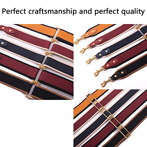 GOXTECH Purse Strap Replacement Crossbody Handbag Stripe Wide Adjustable (Black -Bag Strap)