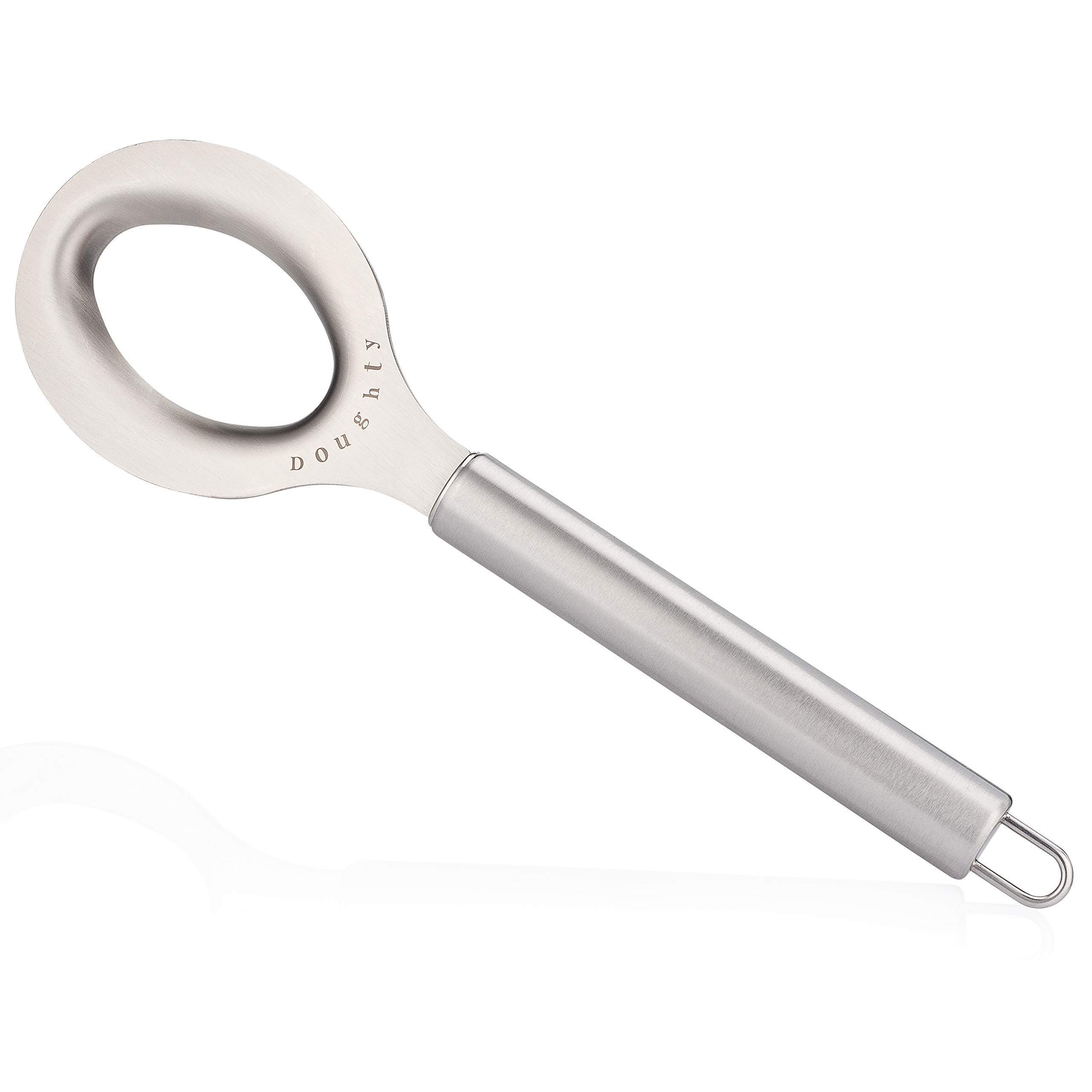 DOUGHTY - Dough Kneading & Mixing Tool - Stainless Steel Hand Mixer - Ideal for Thick Sticky Doughs - Great Bread Kneading Tool & Danish Dough Whisk Alternative - Gift Box Included