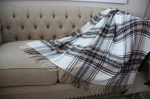 Blankets - Decorative Classic Blanket - Buffalo Plaid Throw Blanket - Comfortable and Ultra-Soft - Lightweight & Indoor Outdoor Blanket - Ideal for Living Room, Couch, Travelling Good for All Seasons