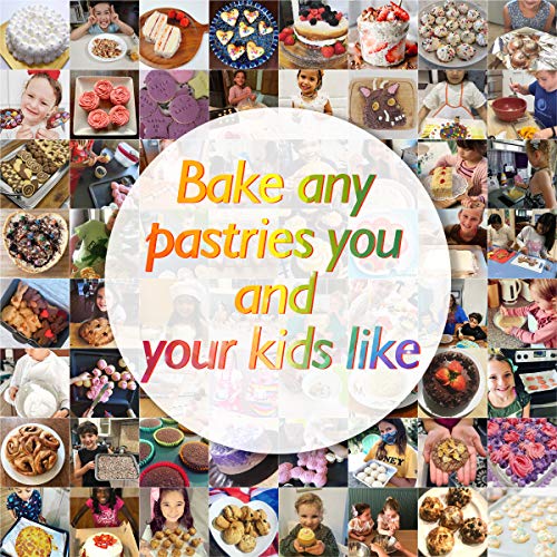 Shacoryze Kids Cooking and Baking Set 40 Pcs with Gift Box, Real Kitchen Utensils Kit for Children Toddlers Teens, Gift for Girls&Boys, Nonstick Rolling Pin Silicone Pastry Mat Cupcake Molds