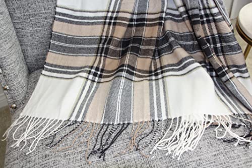 Blankets - Decorative Classic Blanket - Buffalo Plaid Throw Blanket - Comfortable and Ultra-Soft - Lightweight & Indoor Outdoor Blanket - Ideal for Living Room, Couch, Travelling Good for All Seasons