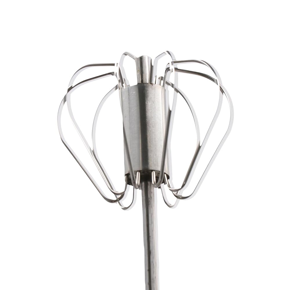 Vctitil 4Pcs Dough Whisk Bread Mixer&Egg Whisk Kits,Bread Making Tools Set,Dutch Whisk,Hand Rotary Whisk,with a Dough Scraper,Ideal for Baking,Pastry(4pcs)