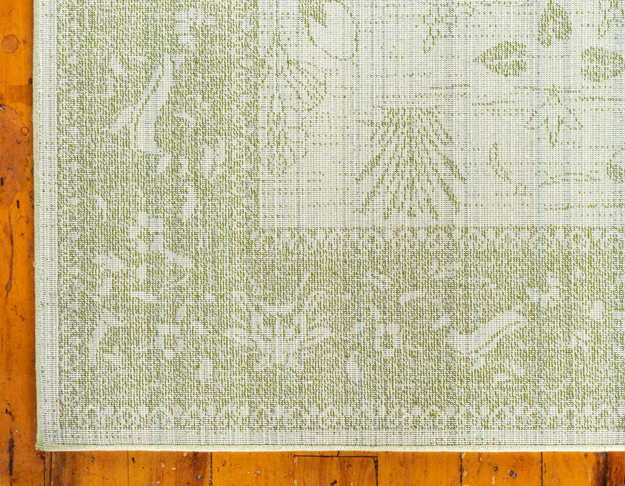 Unique Loom La Jolla Collection Farmhouse, Contemporary, Botanical, Traditional, Vintage Area Rug, 9 x 12 ft, Light Green/Green