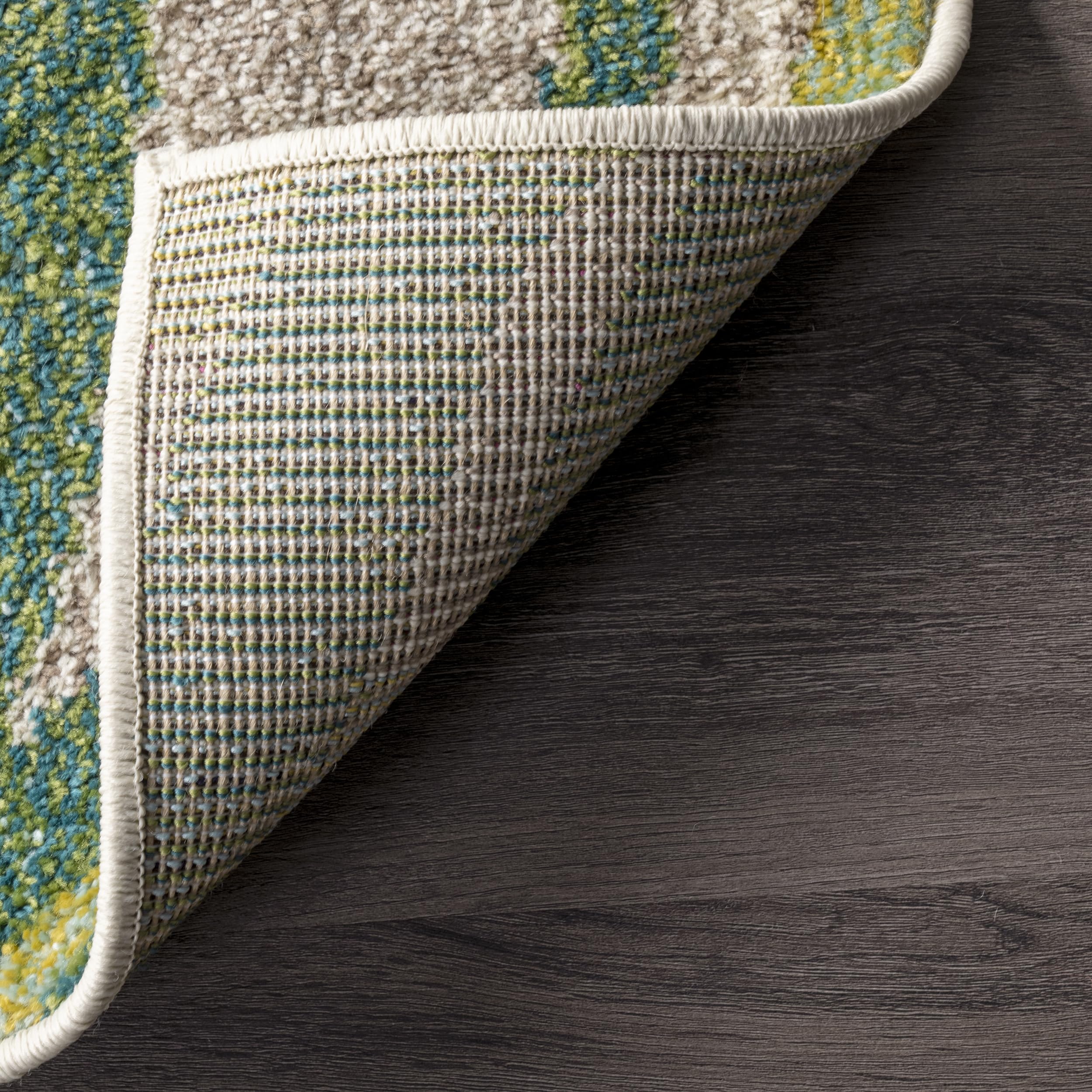 nuLOOM Cali Abstract Leaves Area Rug, 9x12, Green