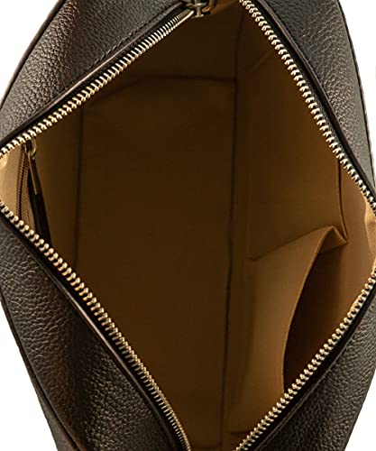 Pinafore Small Pebbled Vegan Leather Crossbody Bag (Black)