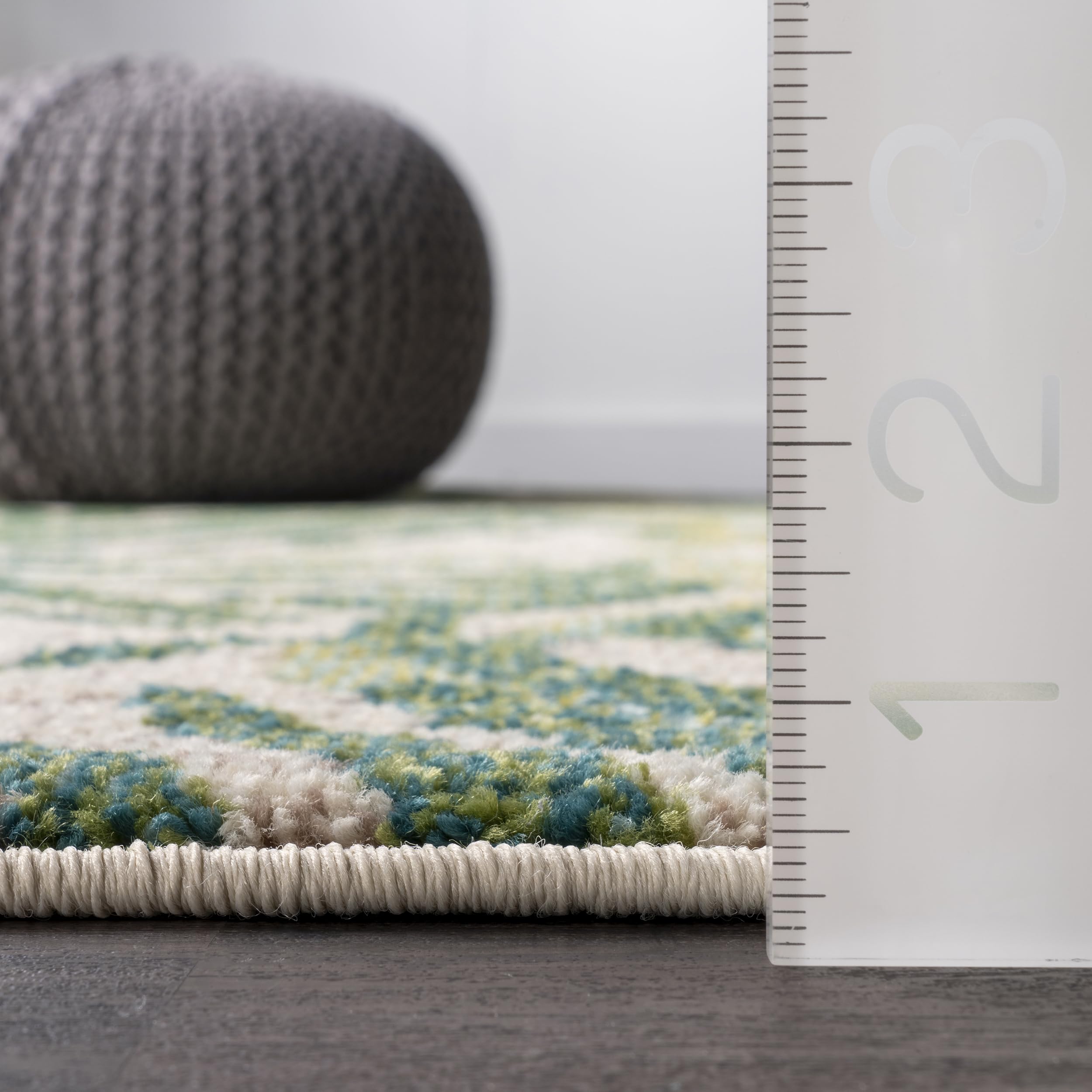 nuLOOM Cali Abstract Leaves Area Rug, 9x12, Green