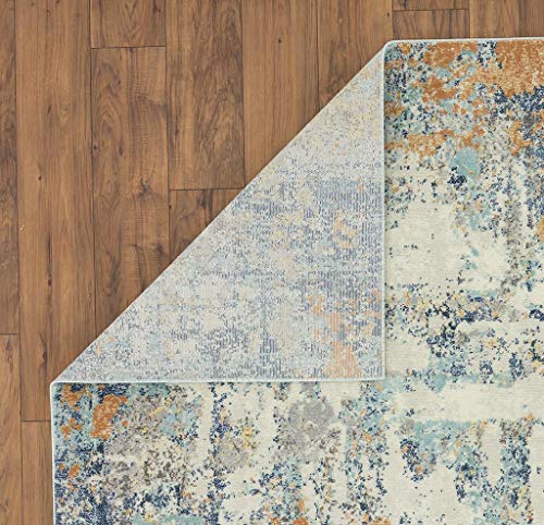 LUXE WEAVERS Abstract Blue Multi Colored 9x12 Area Rug