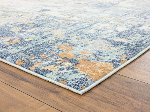 LUXE WEAVERS Abstract Blue Multi Colored 9x12 Area Rug