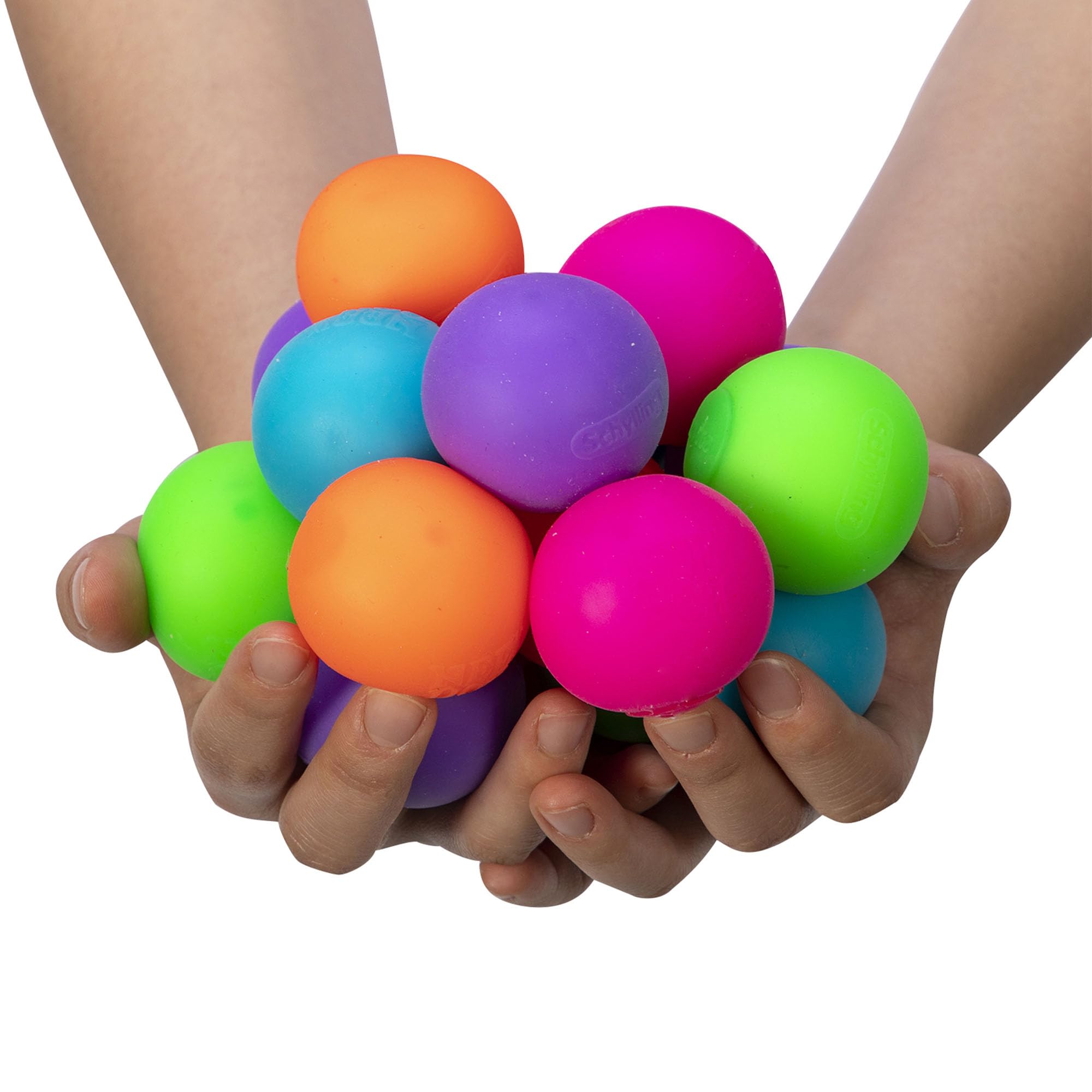 Schylling NeeDoh Teenie Gobs of Globs - Sensory Squeeze Toy - Contains 18 Mini Groovy Globs - 1.25" Wide - Multicolored