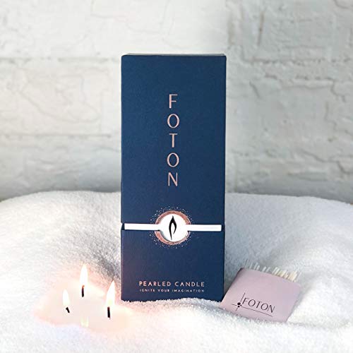 Foton Pearled Candle 18oz White Unscented Scent-Free All-Natural Candle Powder with Wicks