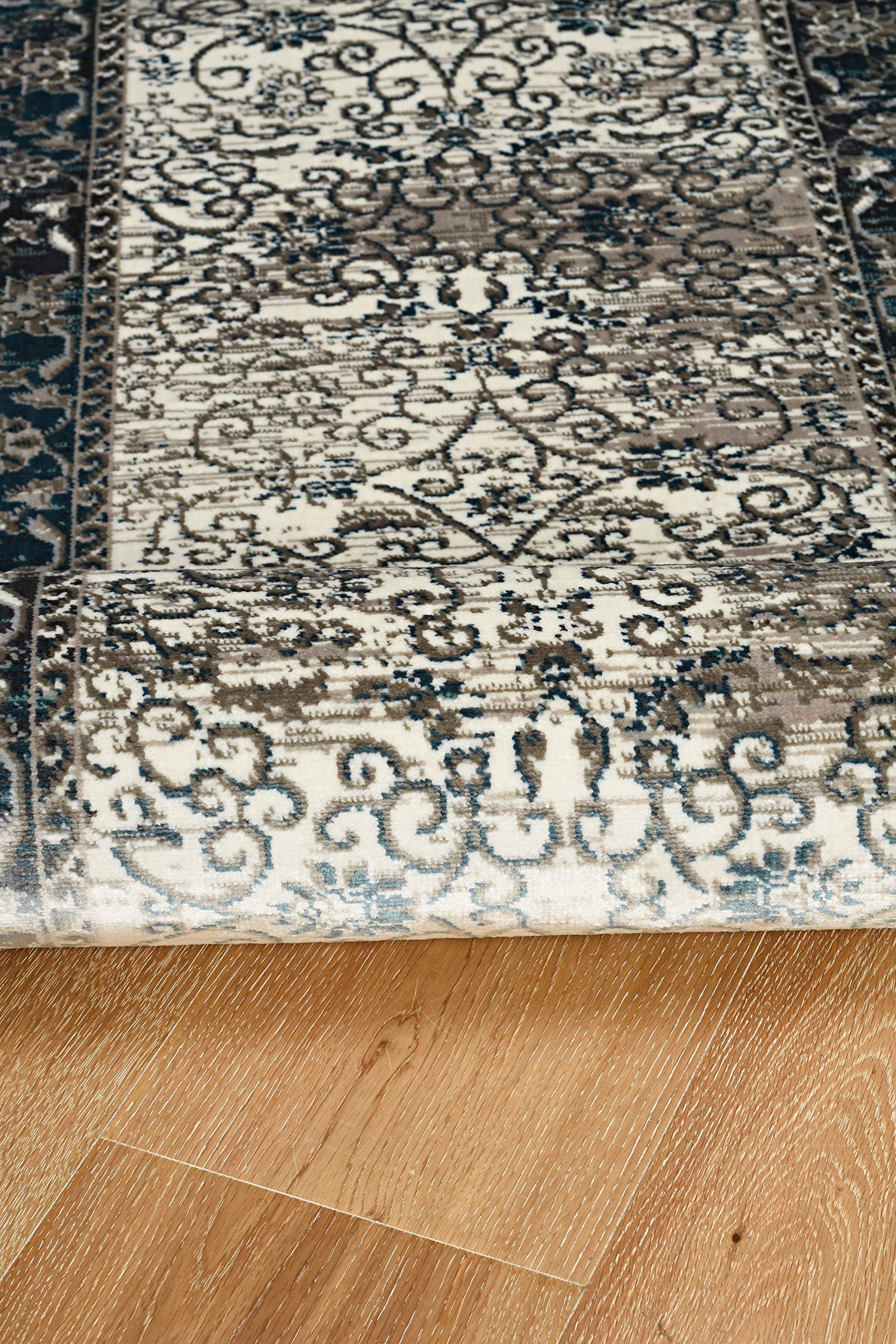 Linon Vintage Collection Isfahan Synthetic Rugs, 9' x 12', Gray
