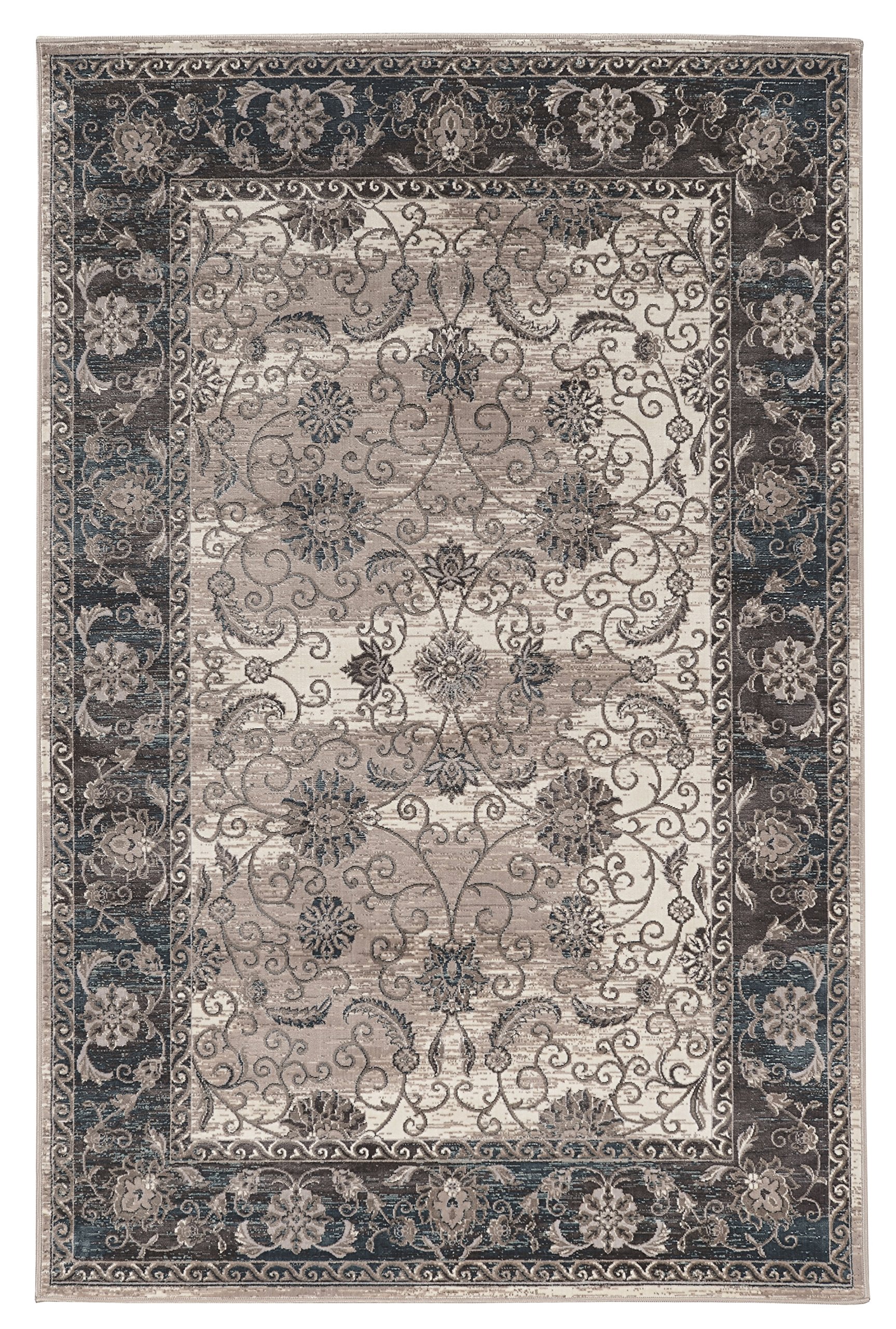 Linon Vintage Collection Isfahan Synthetic Rugs, 9' x 12', Gray