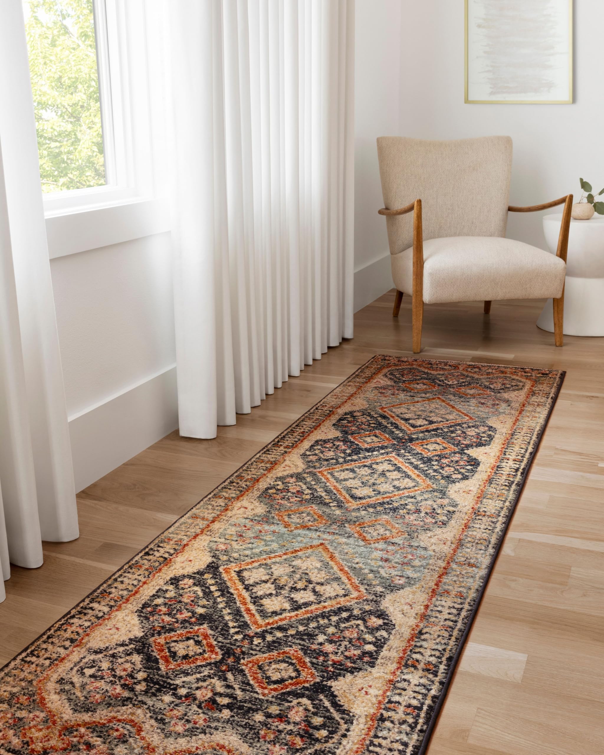 Loloi II Jocelyn Collection JOC-05 Area Rug 9'-6" x 12'-6" Navy/Multi Rectangular 0.38" Thick