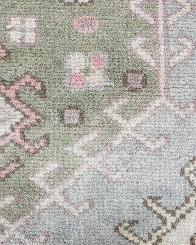 Handmade Geometric Contemporary Light Gray Area Rug 9 x 12