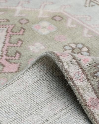 Handmade Geometric Contemporary Light Gray Area Rug 9 x 12