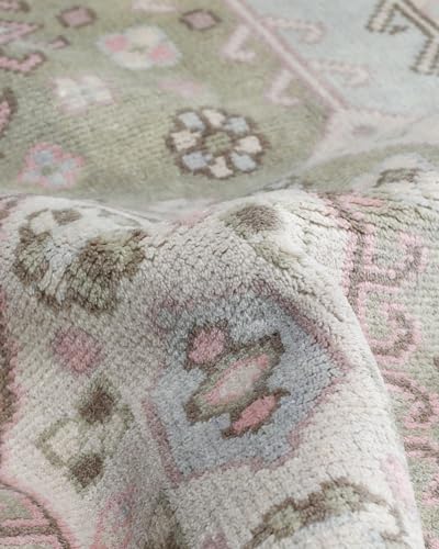 Handmade Geometric Contemporary Light Gray Area Rug 9 x 12